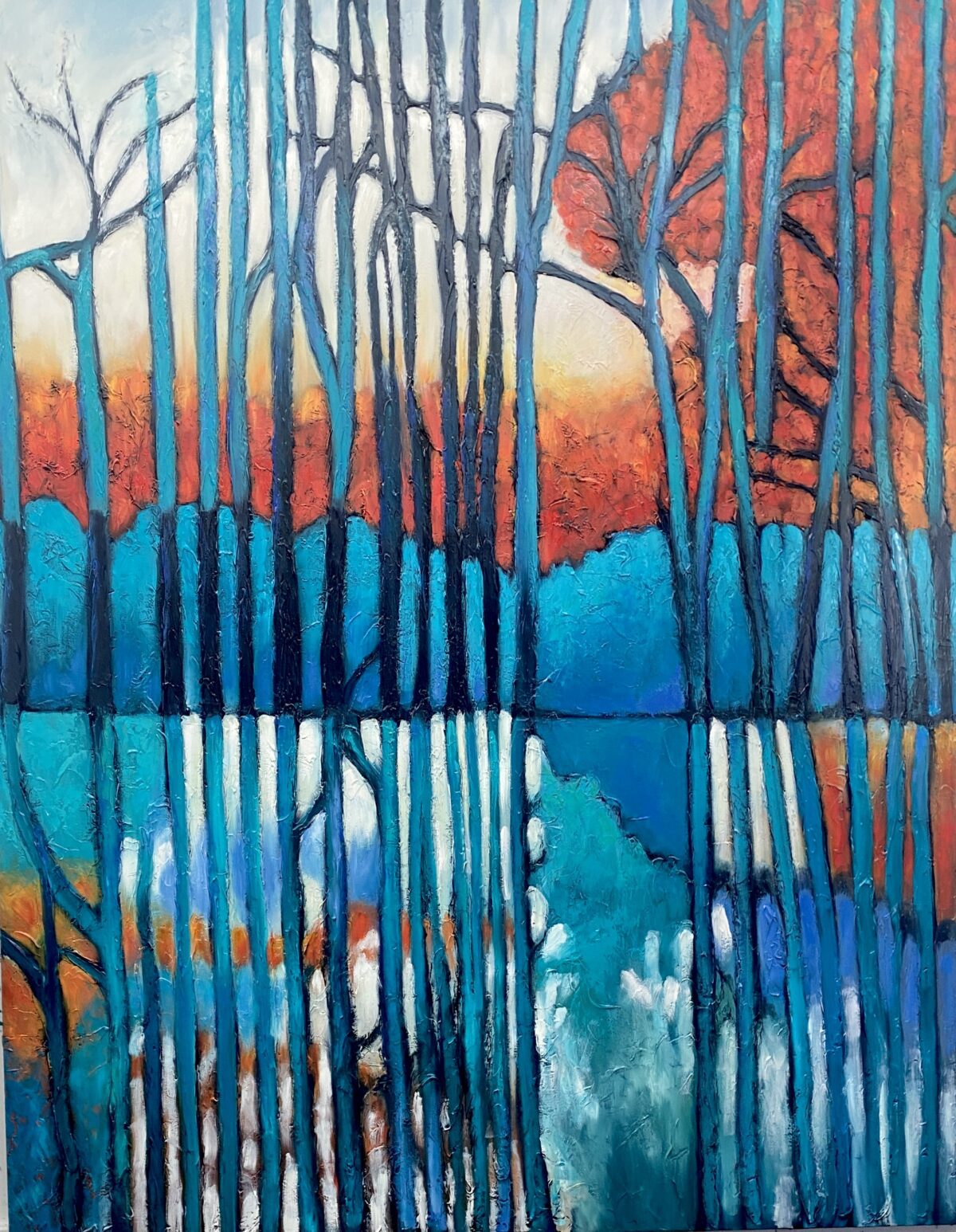 WATER SHED REFLECTIONS 200 X 160CM - Watershed Gallery - Pokolbin, Hunter Valley